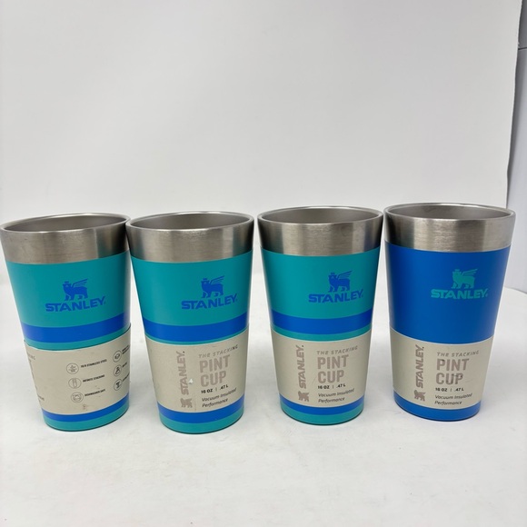 Stanley | Kitchen | Nwt Stanley Set Of 4 Stainless Steel Blue 6 Oz ...